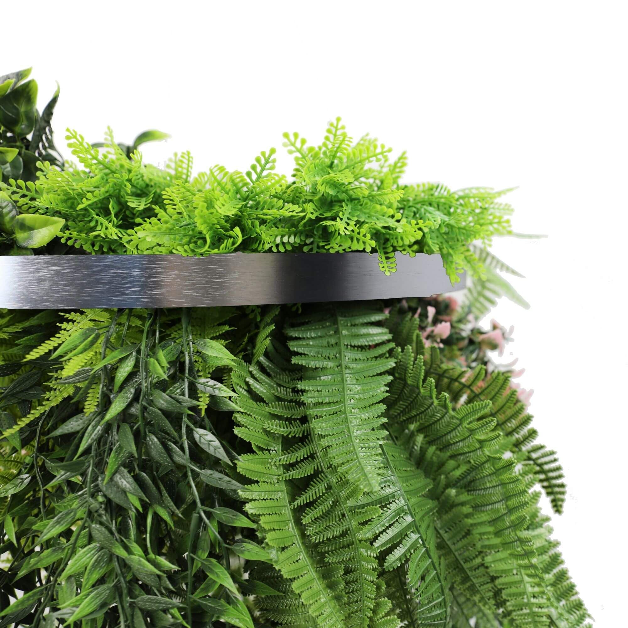 Silver Artificial Hanging Green Wall Disc 40cm UV Resistant – Designer ...