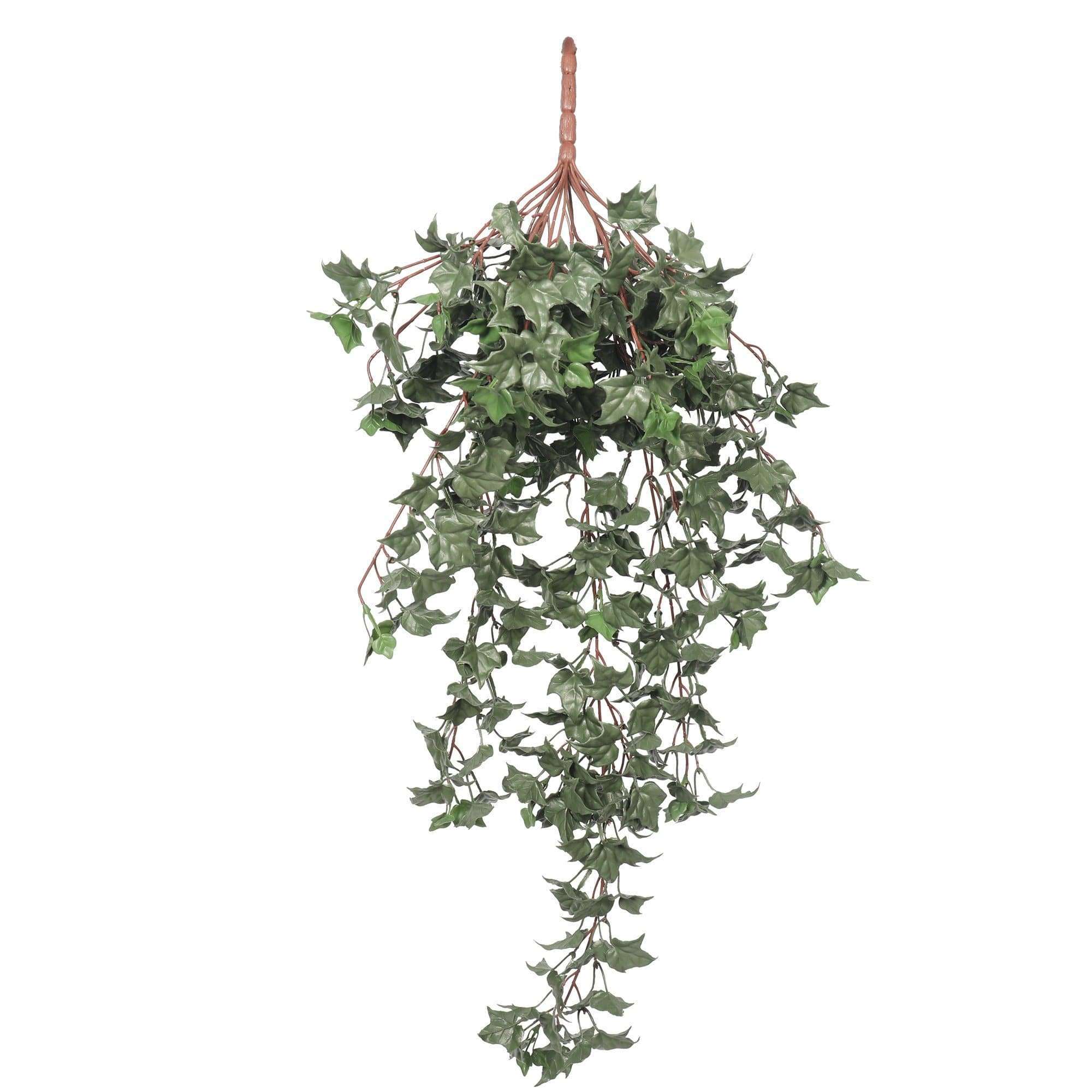 Hanging Fake Ivy Bush 80cm | Dark Green Fake English Ivy – Designer ...